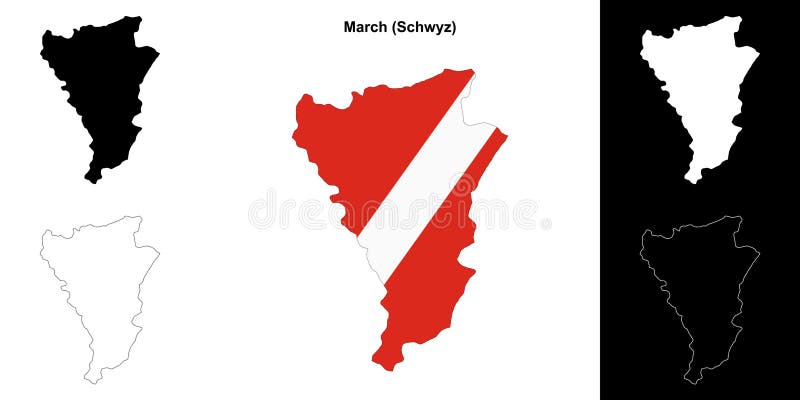 March outline map stock vector. Illustration of blank - 335025279