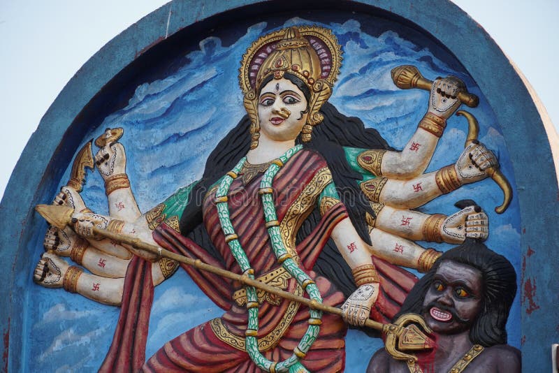 Statue of maa durga image stock image. Image of devotion - 256136045
