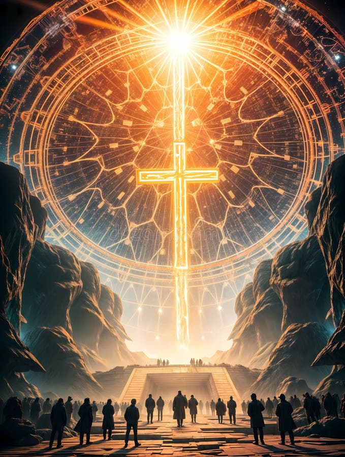 The March through Rugged Terrain To the Gate of Heaven Stock ...