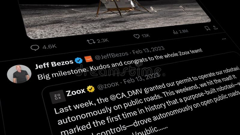 MARCH 5, 2024: Scrolling Jeff Bezos, X App, Profile Page on an IPhone ...