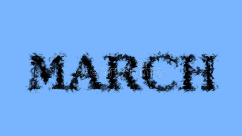 March Smoke Text Effect Sky Isolated Background Stock Video - Video of ...