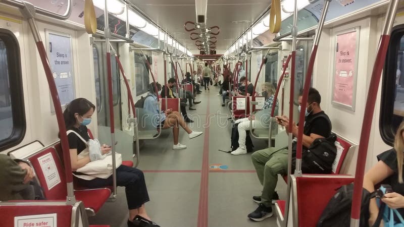 March 1 Subway Train in Toronto Ontario Canada Social Distancing ...