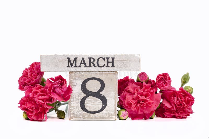 March 8th Calendar, World of Woman Day Stock Photo - Image of march ...