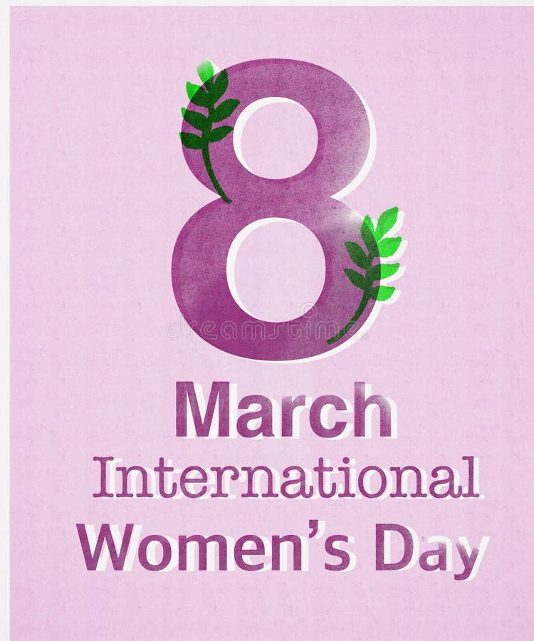 March 8th International Women S Day. Risograph Style Illustration Stock ...