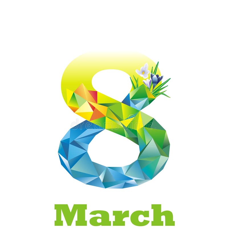 March 8th stock illustration. Illustration of polygon - 50783683