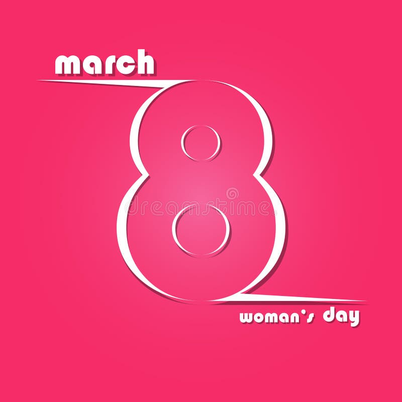 March 8th, World of Woman`s Day Draw Stock Illustration - Illustration ...
