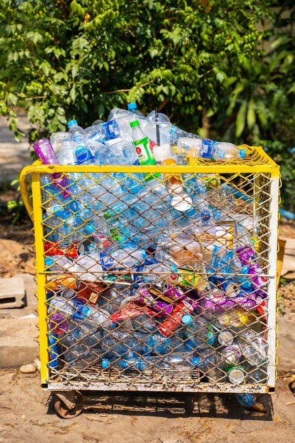 Recycle Bottle Made into a Small Aquarium, Keeping Fish Inside ...