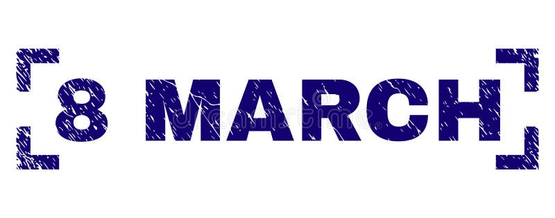 Grunge Textured 8 MARCH Stamp Seal Inside Corners Stock Vector ...