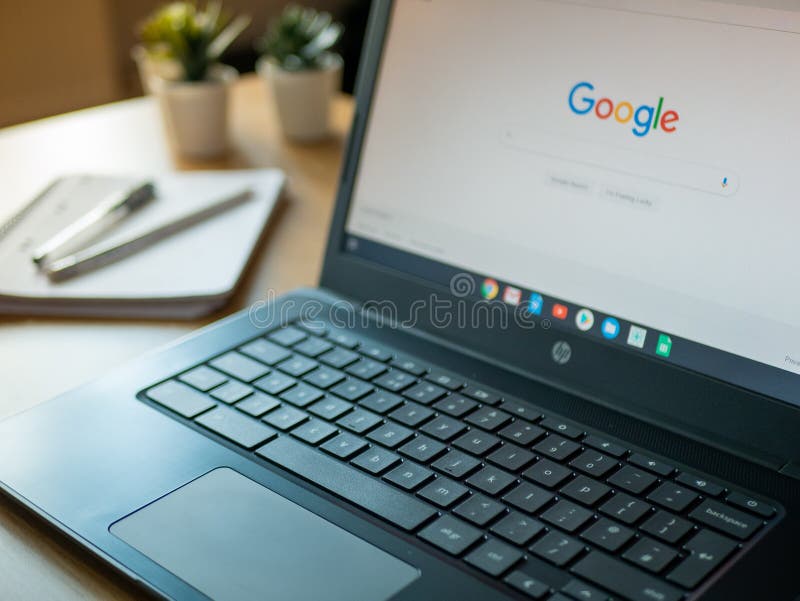 March 2020, UK: Google Search Engine on Home Page of HP Laptop ...
