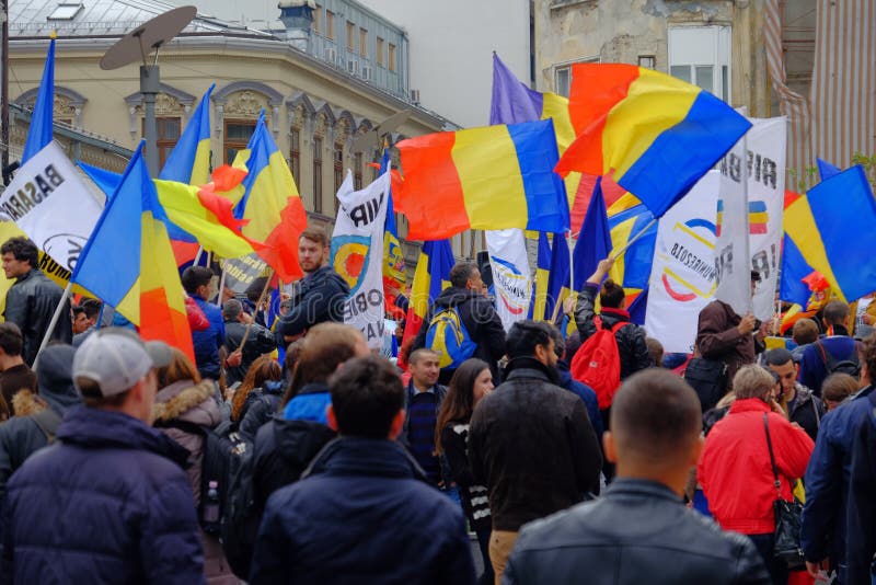 March for Union of Moldova with Romania Editorial Photo - Image of ...