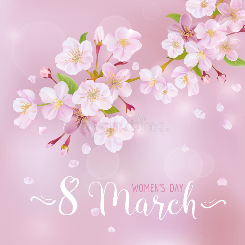 8 March - Women S Day Greeting Card Stock Vector - Illustration of ...