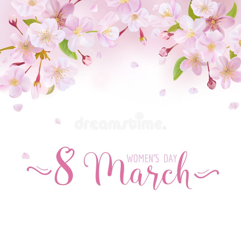 8 March - Women S Day Greeting Card Stock Vector - Illustration of ...