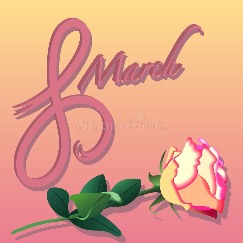 8 march stock vector. Illustration of decoration, beauty - 66608588