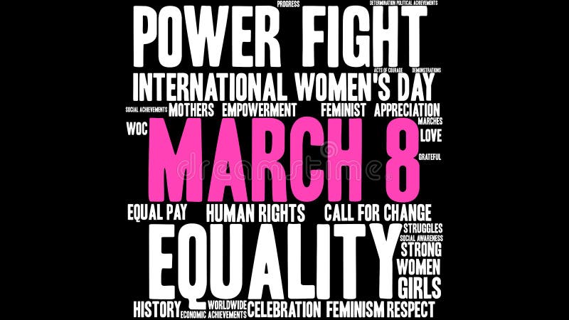 March 8 Word Cloud stock illustration. Illustration of change - 110340025