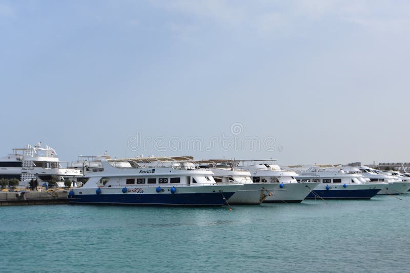 New Marina Harbor, in Hurghada. Editorial Photo - Image of architecture ...