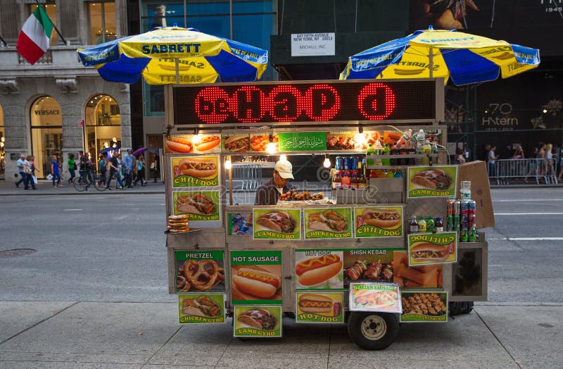 Marchand Ambulant De New York Photographie éditorial - Image du midtown ...