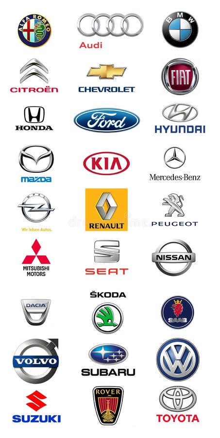 Marche Di Fama Mondiale Dell'automobile Fotografia Editoriale ...