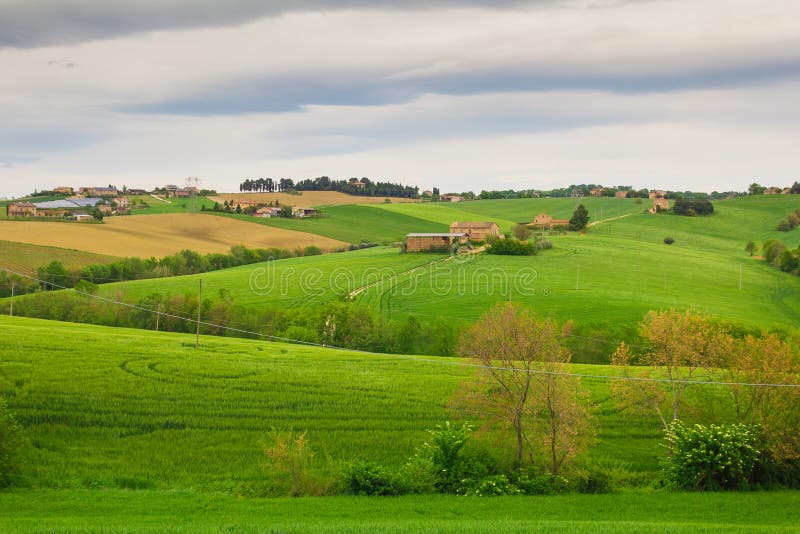 Marche rural landscape stock photo. Image of outdoors - 53564438