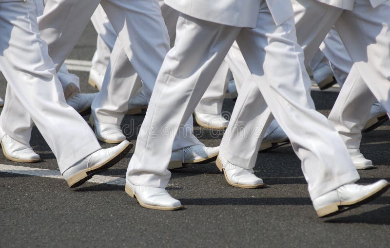 Marching stock image. Image of white, legs, performance - 6224509
