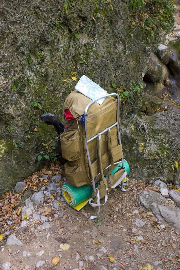Marching backpack stock image. Image of backpack, stones - 11653233