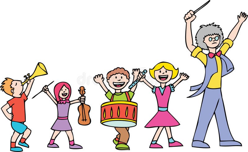 Marching Band stock vector. Illustration of dancing, child - 9395544