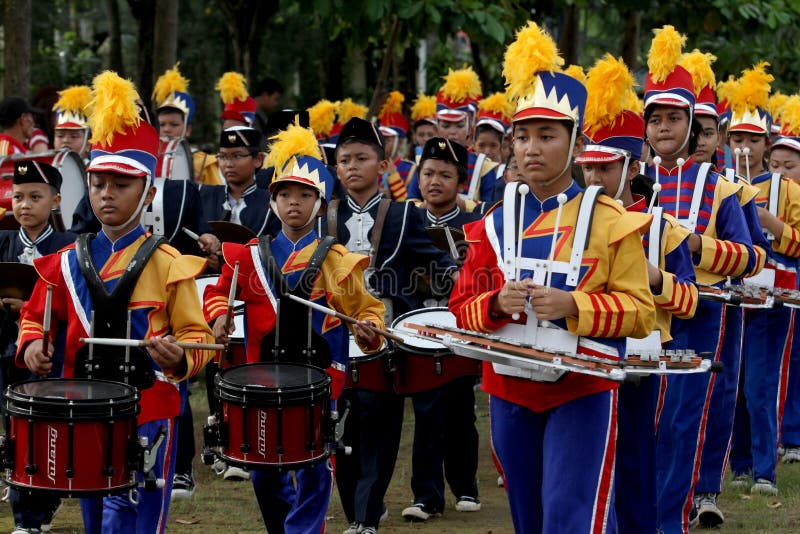 Marching band editorial stock photo. Image of action - 53486623
