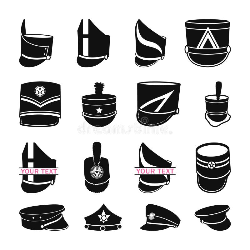 Marching Band Hat Bundle, Hat Band Silhouette, Marching Band Vector ...