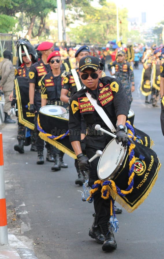 Marching Band Performance during Festive Parade Editorial Stock Photo ...