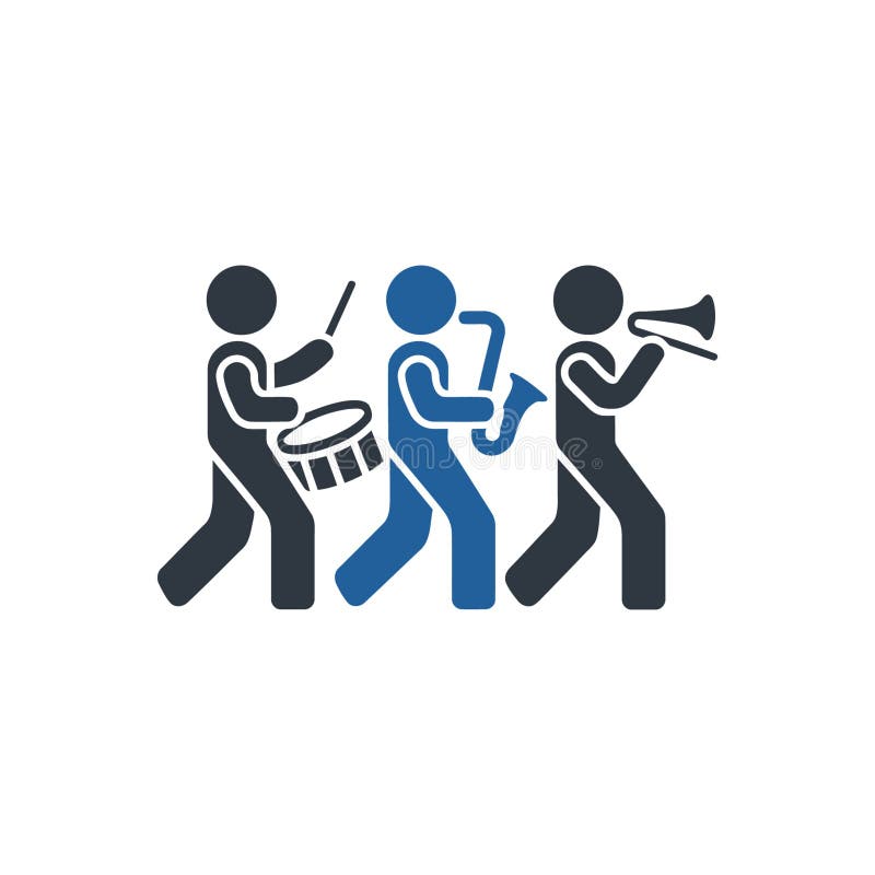 Marching Band Performance Icon Stock Vector - Illustration of band ...