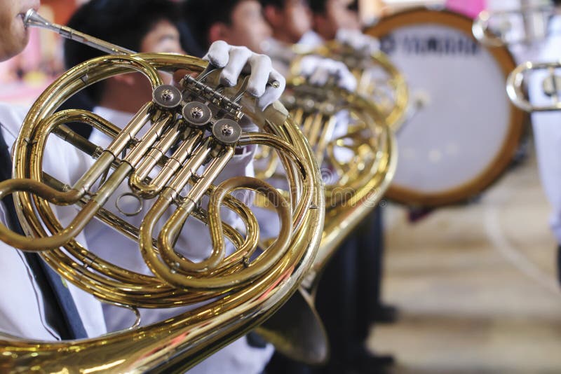 Marching Band Playing Instrument Editorial Stock Photo - Image of ...