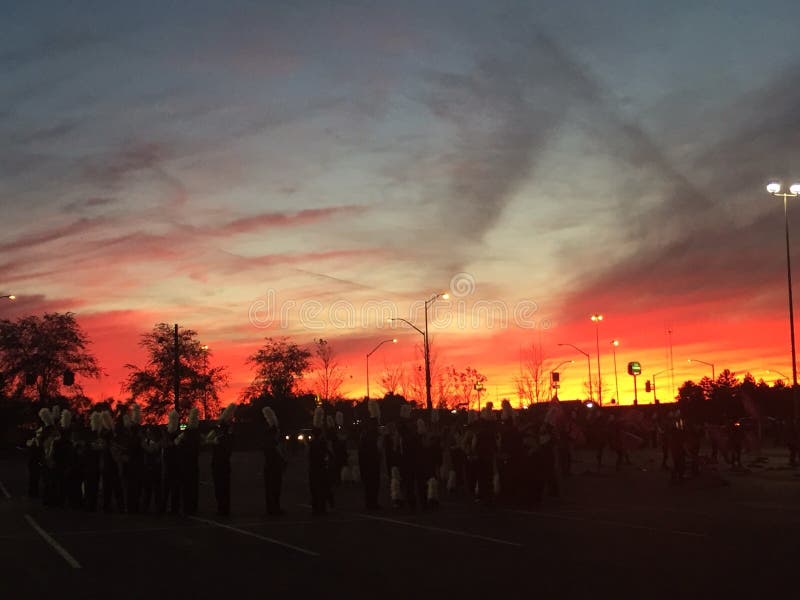 Marching Band Sunset stock photo. Image of clouds, contest - 69067894