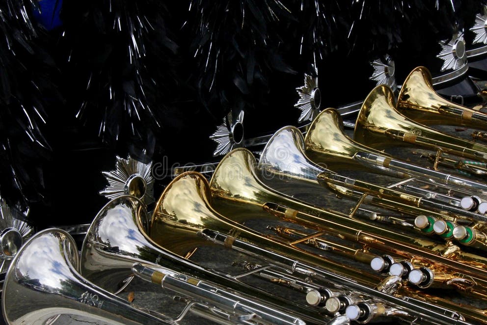 Marching Band Trumpets stock image. Image of marching - 224844427