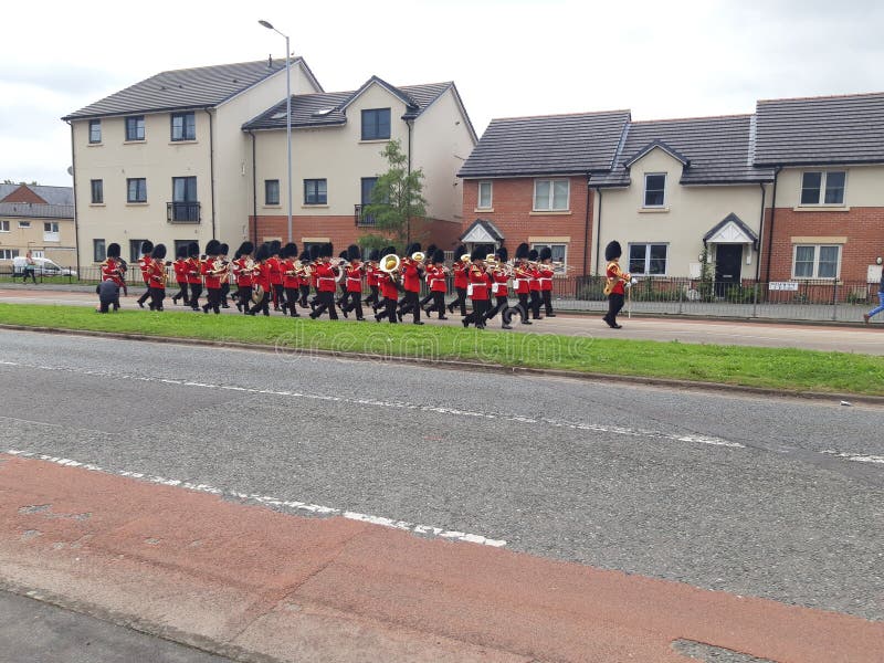 Marching Band of Wrexham Barracks Stock Photo - Image of marching, band ...