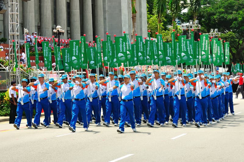Marching Contingent in Front of Cityhall Editorial Photo - Image of ...