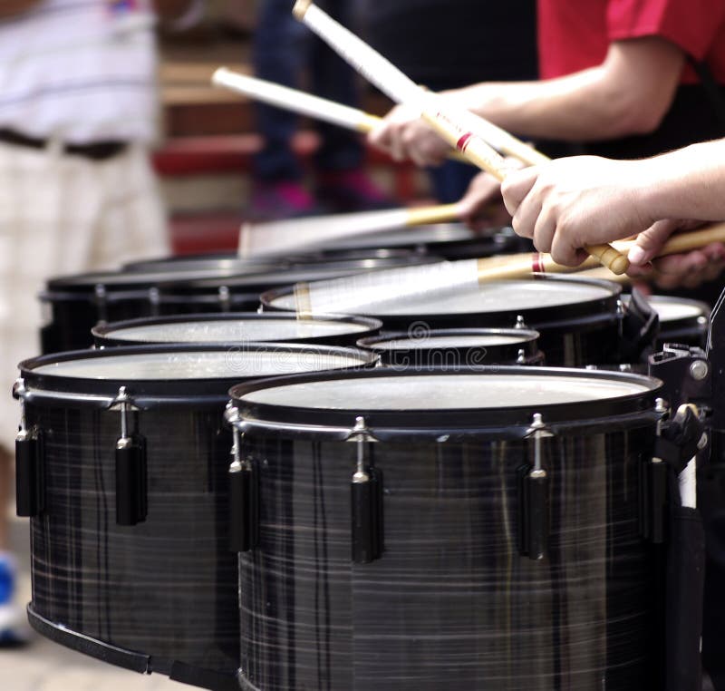 Marching Drummers stock image. Image of playing, band - 53400983