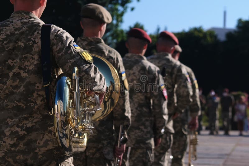 Marching Military Band Trombones at the Parade Editorial Photography ...