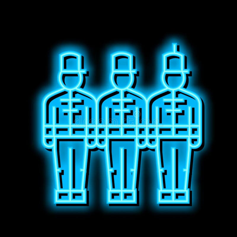 Marching People of Parade Neon Glow Icon Illustration Stock Vector ...