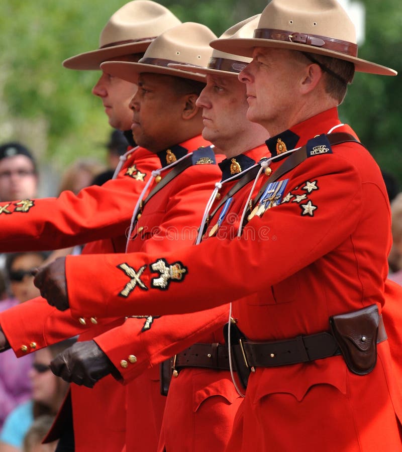 Marching RCMP editorial stock image. Image of crowd, celebration - 10248839