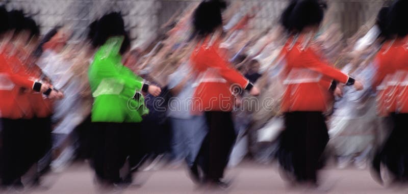 Marching Royal Guards stock photo. Image of buckingham - 9334838