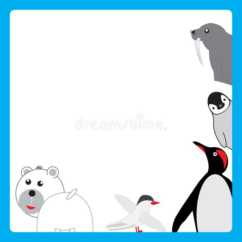 Marco animal stock de ilustración. Ilustración de dulce - 49188942