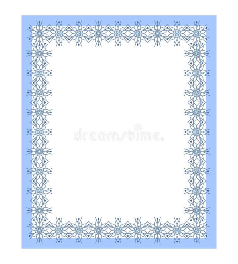 Marco azul con el cordón ilustración del vector. Ilustración de vector ...