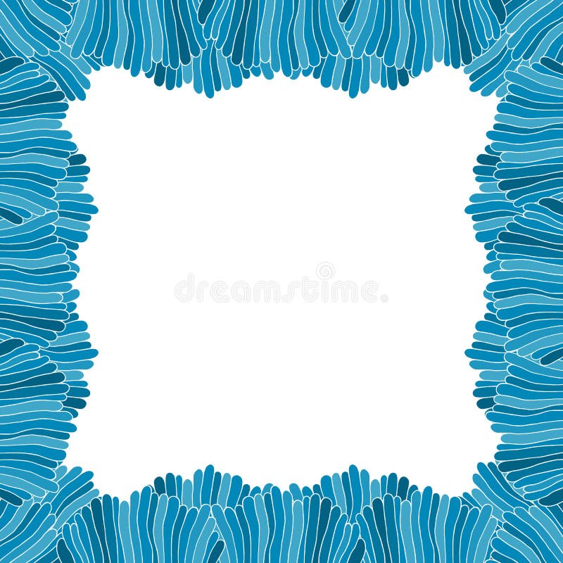 Marco Azul Dibujado Mano Abstracta Ilustración del Vector - Ilustración ...