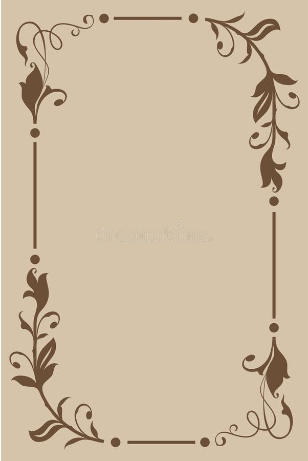 Marco Beige Abstracto Del Vintage Ilustración del Vector - Ilustración ...