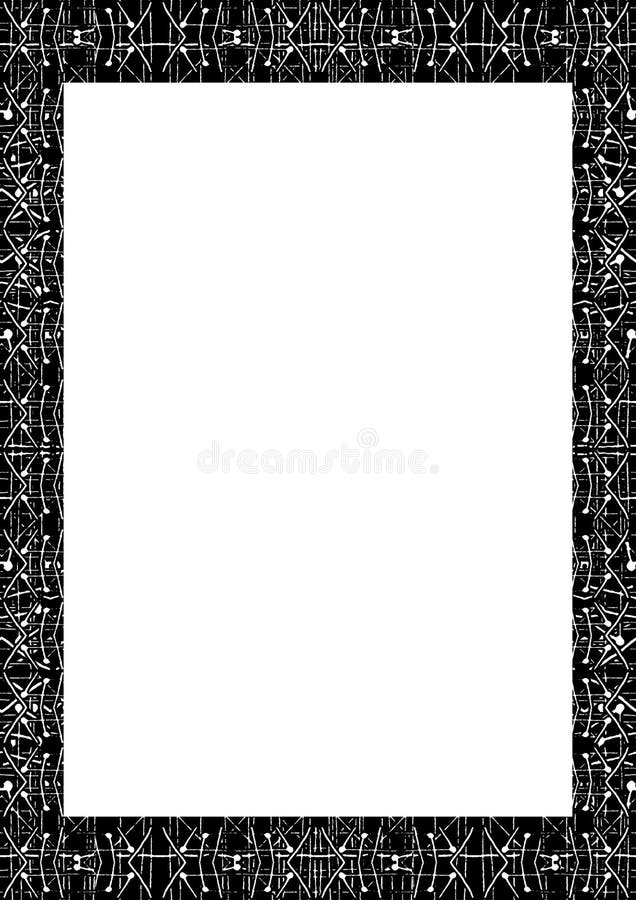 Marco Blanco Con Bordes Decorados Stock de ilustración - Ilustración de ...
