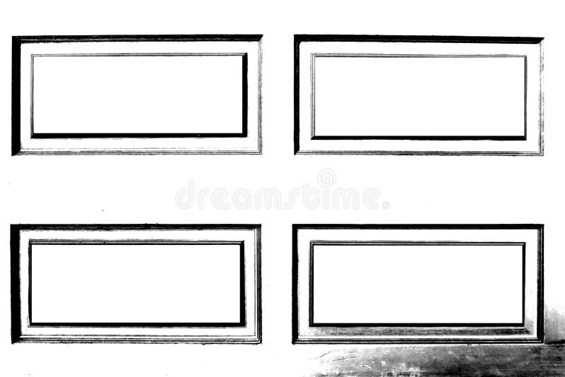 Marco Blanco Y Negro Del Rectángulo Stock de ilustración - Ilustración ...