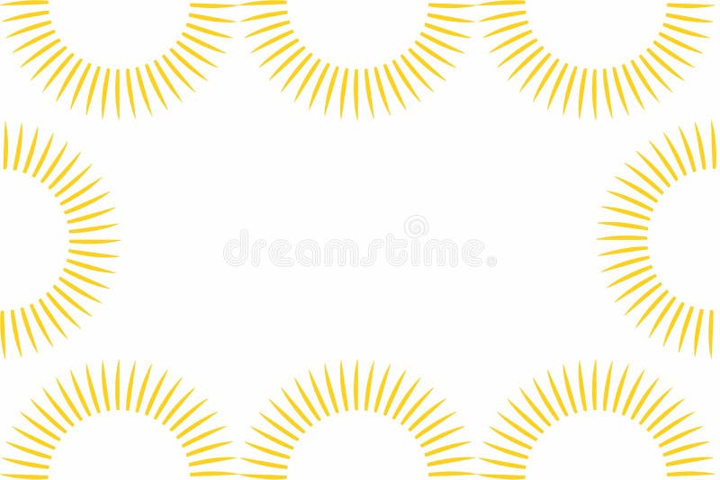 Marco con sol amarillo stock de ilustración. Ilustración de marco ...