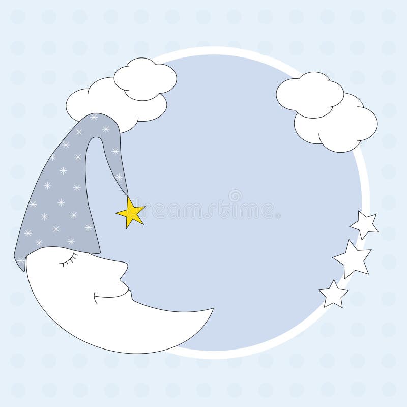Marco con luna ilustración del vector. Ilustración de luna - 20199909
