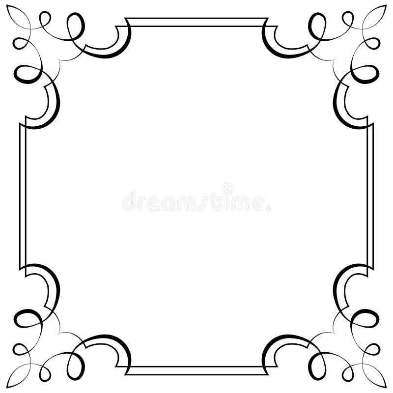 Marco Cuadrado Del Vector Elemento Para El Diseño Ilustración del ...