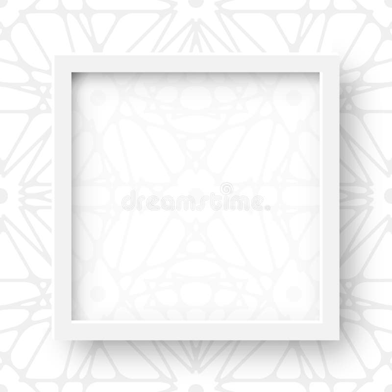 Marco Cuadrado Realista Del Vector 3d Ilustración del Vector ...