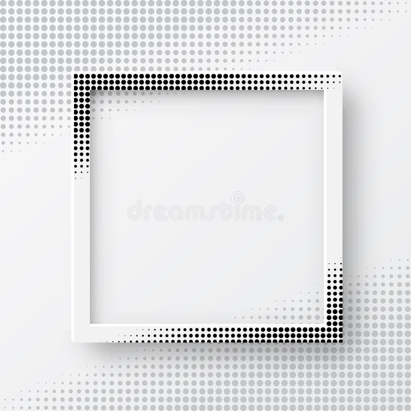 Marco Cuadrado Realista Del Vector 3d Ilustración del Vector ...